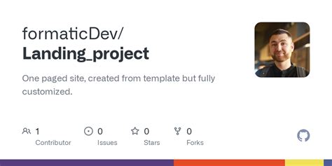 GitHub FormaticDev Landing Project One Paged Site Created From