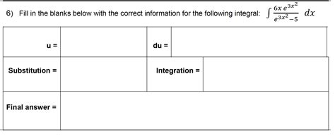 Solved Fill In The Blanks Below With The Correct Information Chegg Com