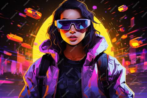 Cartoon Woman Wearing Glasses Ai Generated Image