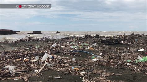 დაბინძურებული სანაპირო ზოლი ყვავილნარას ზღვისპირა უბანში Youtube