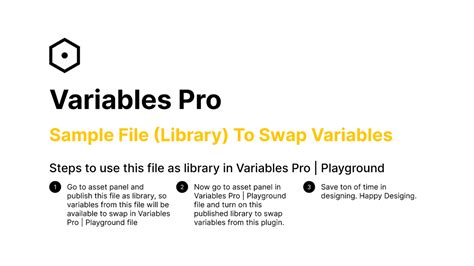 Variables Pro Sample File Library To Swap Variables Figma
