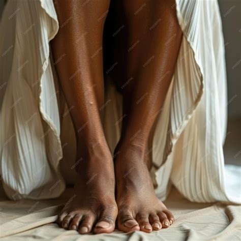 Premium Photo Portrait Of An African American Womans Feet With Fresh