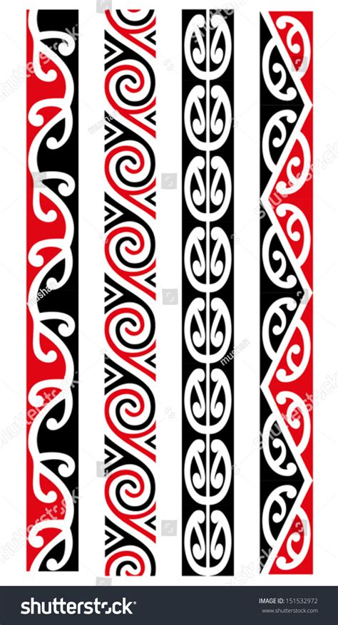 Kowhaiwhai Patterns Stock Vector Royalty Free 151532972 Shutterstock