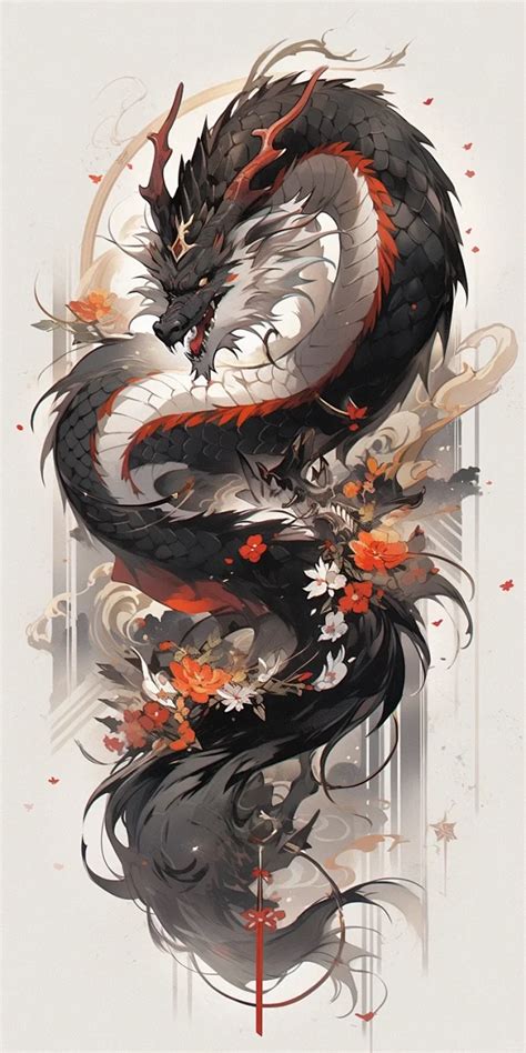 纹身设计｜国风插画｜中国龙｜by Ai