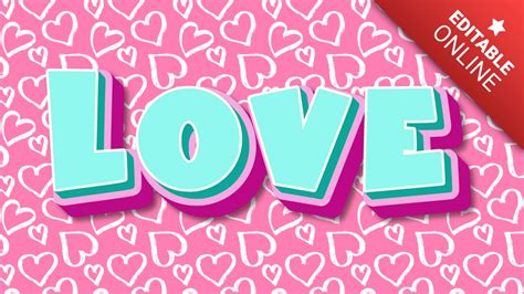 Love Heart Text Effect Font Generator
