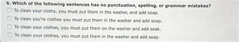 Which Of The Following Sentences Has No Punctuation Chegg