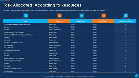 it application development project plan task allocated according to