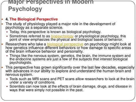Perspectives In Modern Psychology