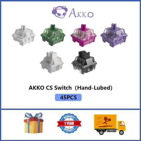 Akko Cs Hand Lubed Switches With 3 Pins Plate Mounted Pre Lubed Tactile