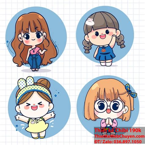 Phong Cách độc đáo Chibi ThiẾt KẾ Chibi 190k Cute ĐÁng YÊu