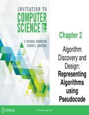 COMP125 T022 Representing Algorithms Using Pseudocode Pdf Chapter 2