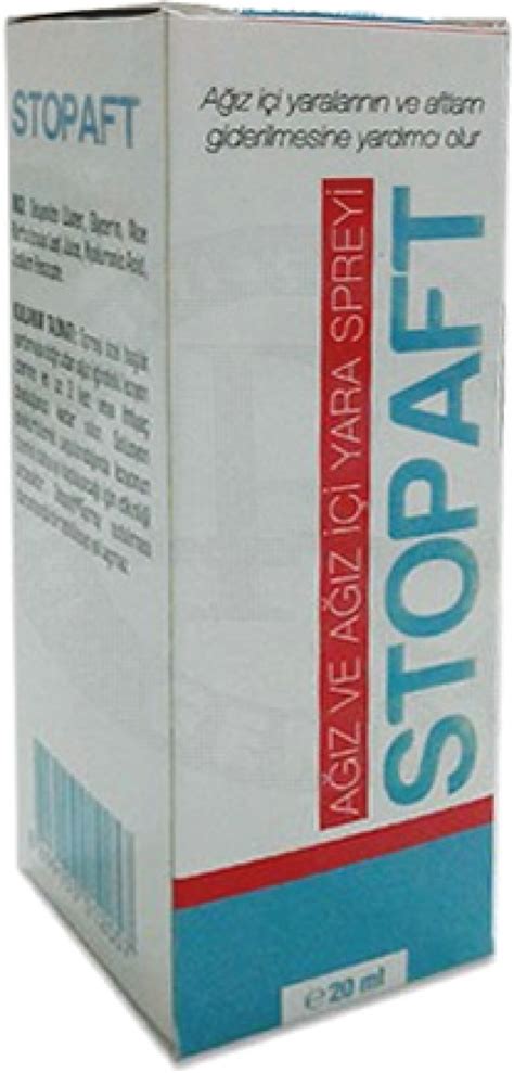STOPAFT Ağız Ağız İçi Yara AFT Spreyi 28 50 TL ye Sipariş
