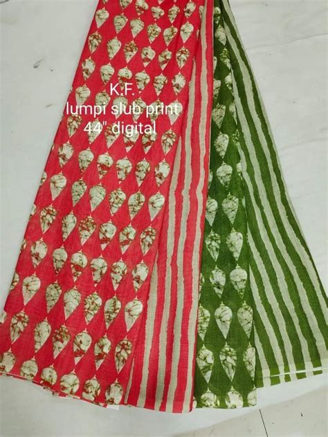 Synthetic Lumpi Slub Digital Print 44 Multicolour At Rs 97meter In Surat