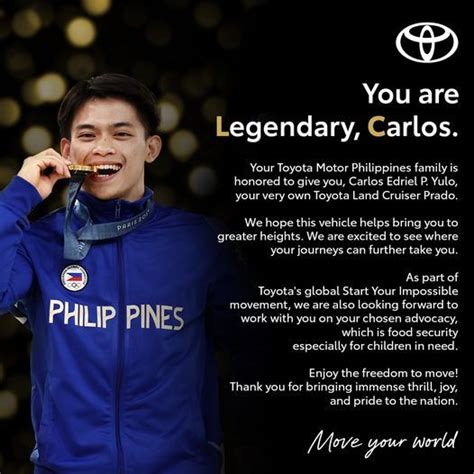 Olympic Champ Carlos Yulo Given Toyota Land Cruiser Prado