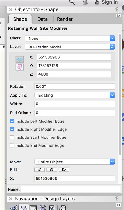 Retaining Wall Modifiers For Existing Site Model Site Design Vectorworks Community Board