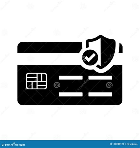Card Security Icon Secure Payment Shield Stock Vector Illustration