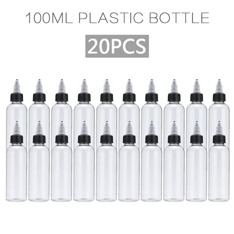 빈 플라스틱 조미료 디스펜서 스퀴즈 접착제 잉크 액체 오일 병 100ml 트위스트 탑 캡 주방 액세서리 20 개스퀴즈 보틀 Aliexpress
