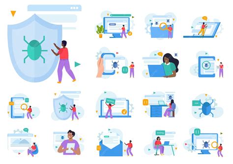 Free Vector Qa Engineer Set With Algorithm Testing Symbols Flat Isolated Vector Illustration