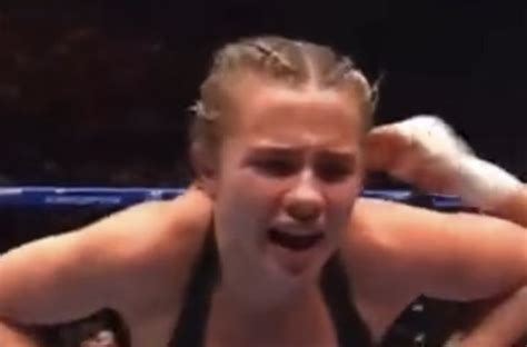 Female Boxer Flashes After Win Video