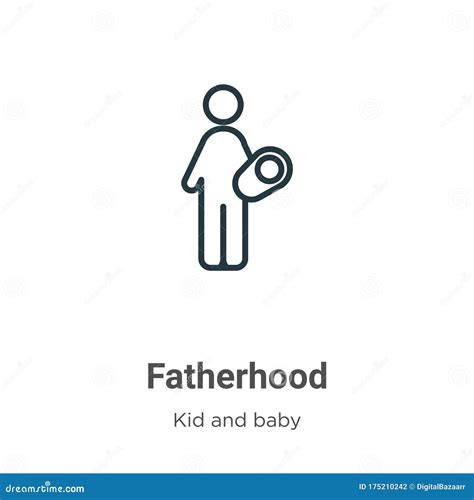 Fatherhood Outline Vector Icon Thin Line Black Fatherhood Icon Flat Vector Simple Element