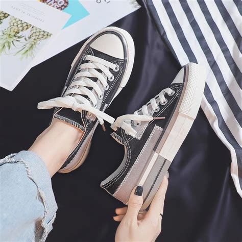 Jual Sepatu Kanvas Wanita Sepatu Canvas Cewek Bertali Best Seller Model