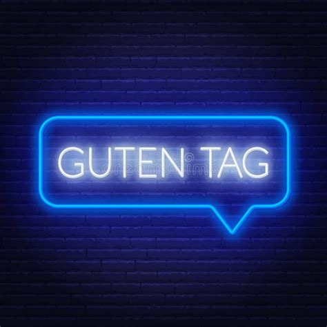 Guten Tag Word Hello Good Day In German Fashionable Calligraphy