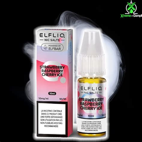Elfbar Elfliq Strawberry Raspberry Cherry Ice Nic Salt 10ml Xtrem