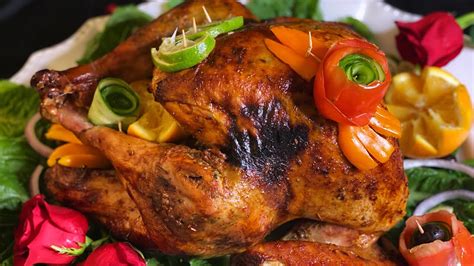ديك رومي الحفلات بالبرتقال وتسويه سهله ومن غير ريحه زفارهroasted Turkey
