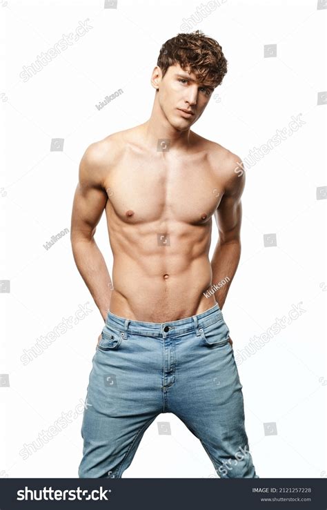 Portrait Sexy Man Jeans Isolated On Stock Photo Shutterstock