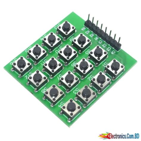 4x4 Matrix 16 Keypad Keyboard Module For Arduino Latest Price In