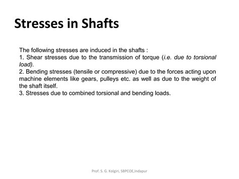 Unit Design Of Shaft PPT Physics Science