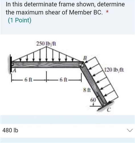 In This Determinate Frame Shown Determine The Studyx