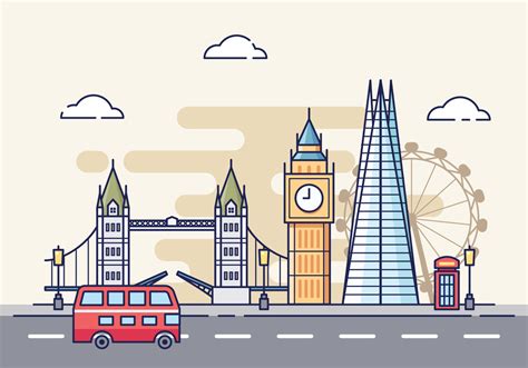 London Cityscape Illustration Download Free Vector Art Stock