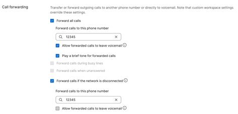 Configure Call Forwarding For Users And Workspaces