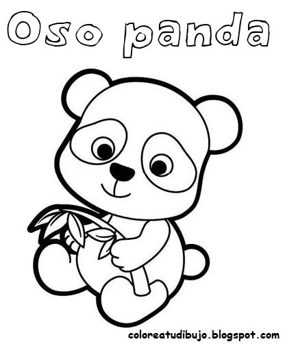 Oso Panda Pequeño Para Colorear Colorea Tus Dibujos