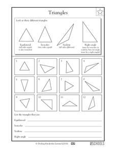 Equilateral Triangle Isosceles Triangle Scalene Triangle Properties Worksheets Library