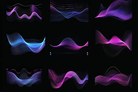 audio sound waves vector design element premium ai generated vector