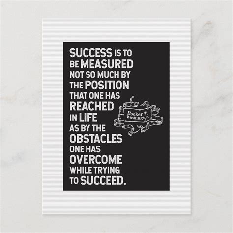 Booker T Washington Quote On Success Postcard Artofit