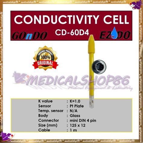 Jual Cd 60d4 Conductivity Cell Glass Ezdo Gondo Shopee Indonesia