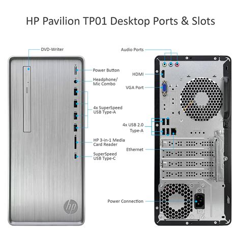 Buy Hp Pavilion Tp01 Tower Desktop Computer Amd Ryzen 5 5600g 6 Core