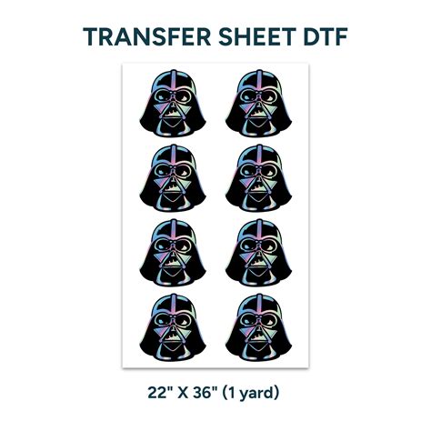 Printed Dtf Sheets By Yards Dark Vader