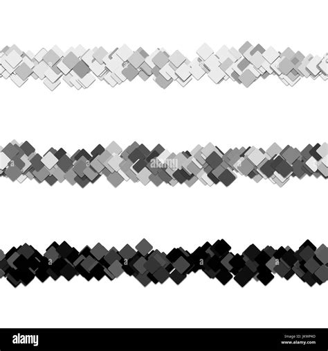 Repeatable Random Square Pattern Page Separator Line Design Set