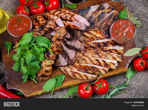 Mixed Grilled Meat Image And Photo Free Trial Bigstock