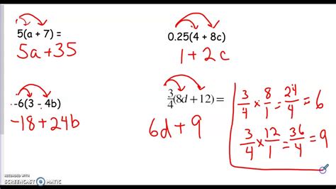 Distributive Property With Expressions