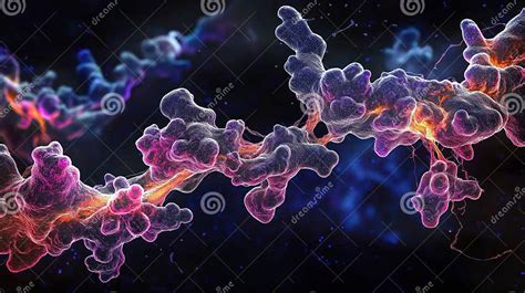 Microscopic View Of Actin Spectrin Proteins Dynamic Crosslinking