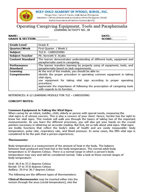 Tle 8 Week 2 Activity 3b Pdf