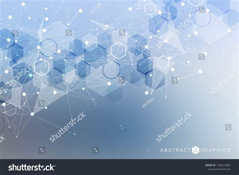 Science Network Pattern Connecting Lines Dots Stock Vector Royalty Free 1348272809 Shutterstock