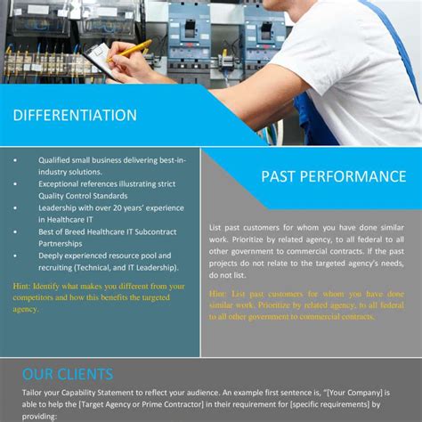 Professional Capability Statement Template Capability Statement Lab