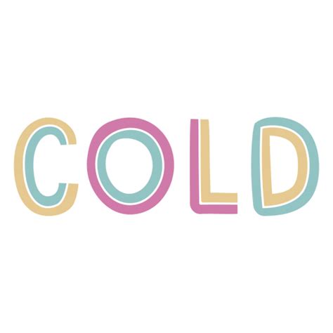 Cold Word Stroke Png And Svg Design For T Shirts