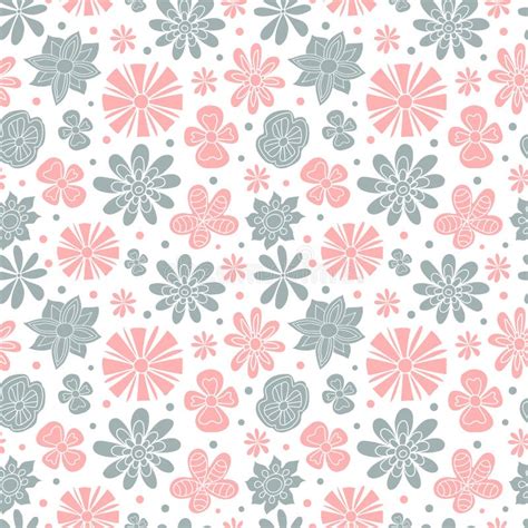 Estampado De Flores Inconsútil Del Rosa De Los Colores Y Ilustración